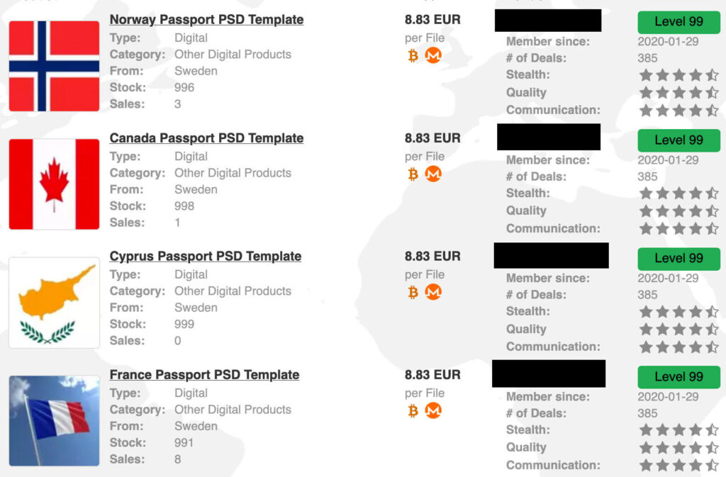 Dark Web Price Index 2022 - Dark Web Prices of Personal Data