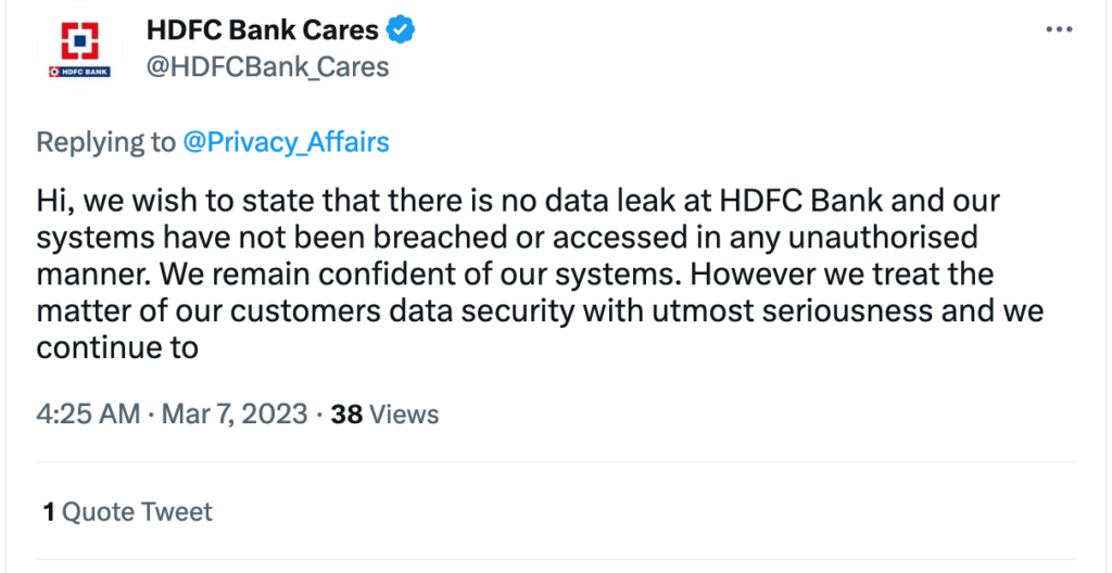 Data of Around 600,000 HDFC Bank Clients Leaked by Hackers
